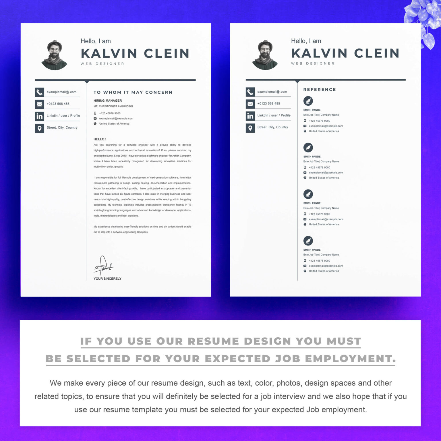 Web Designer Professional Resume Template | Word Resume Template ...