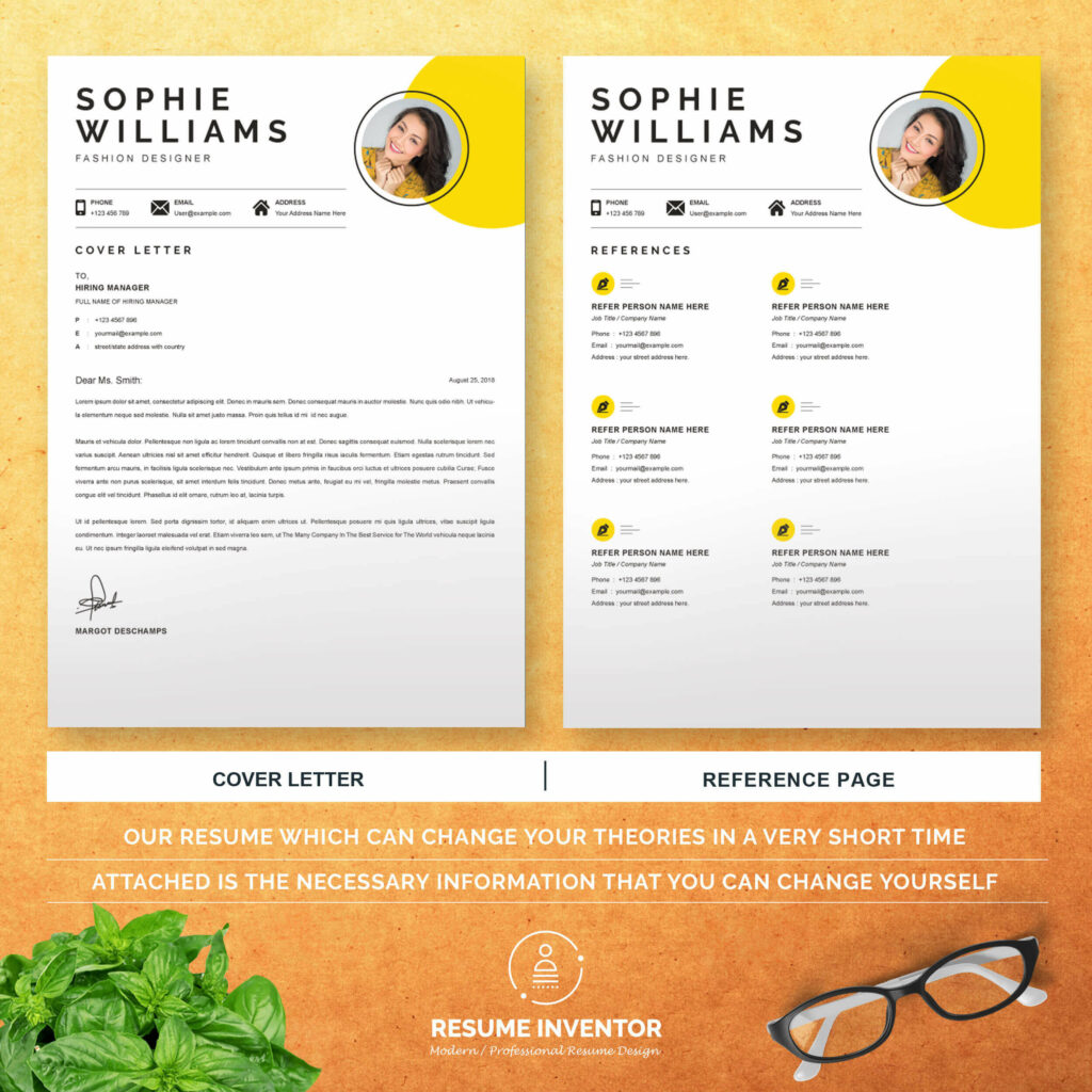 Fashion Designer Resume & CV Template | Word Resume Template ...