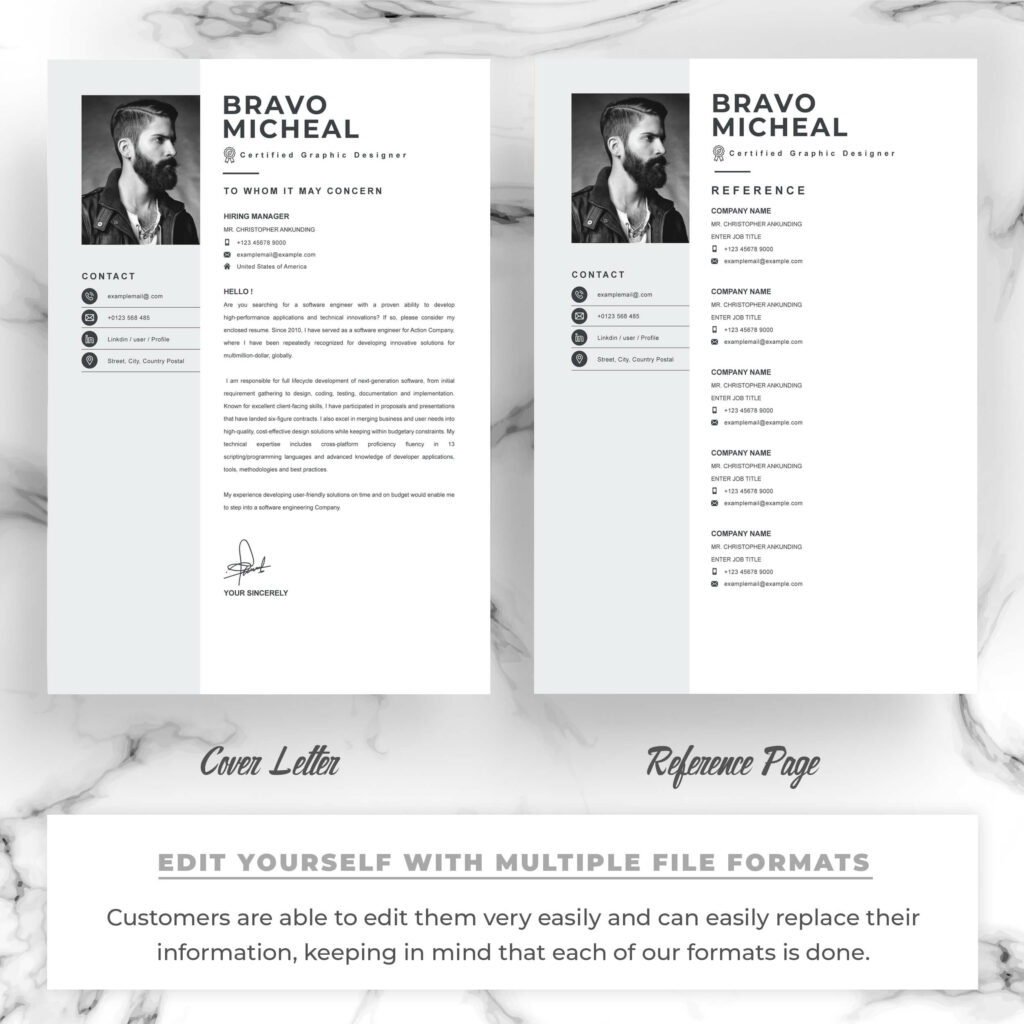 Certificate Graphic Designer Resume Template | Professional CV Template ...