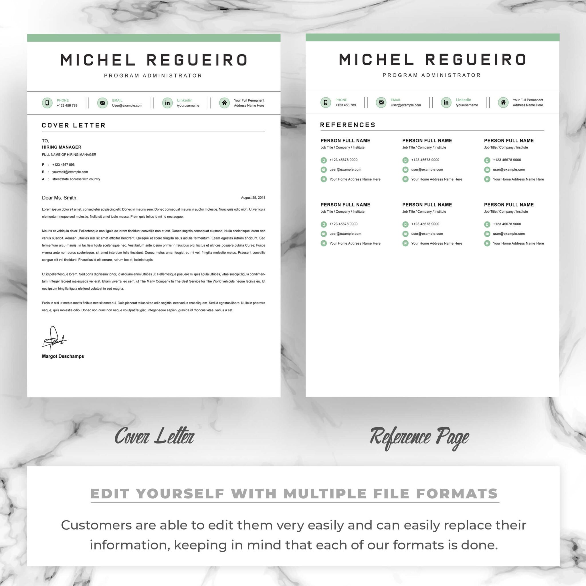 Program Administrator Resume Template | Modern Word Resume Template ...
