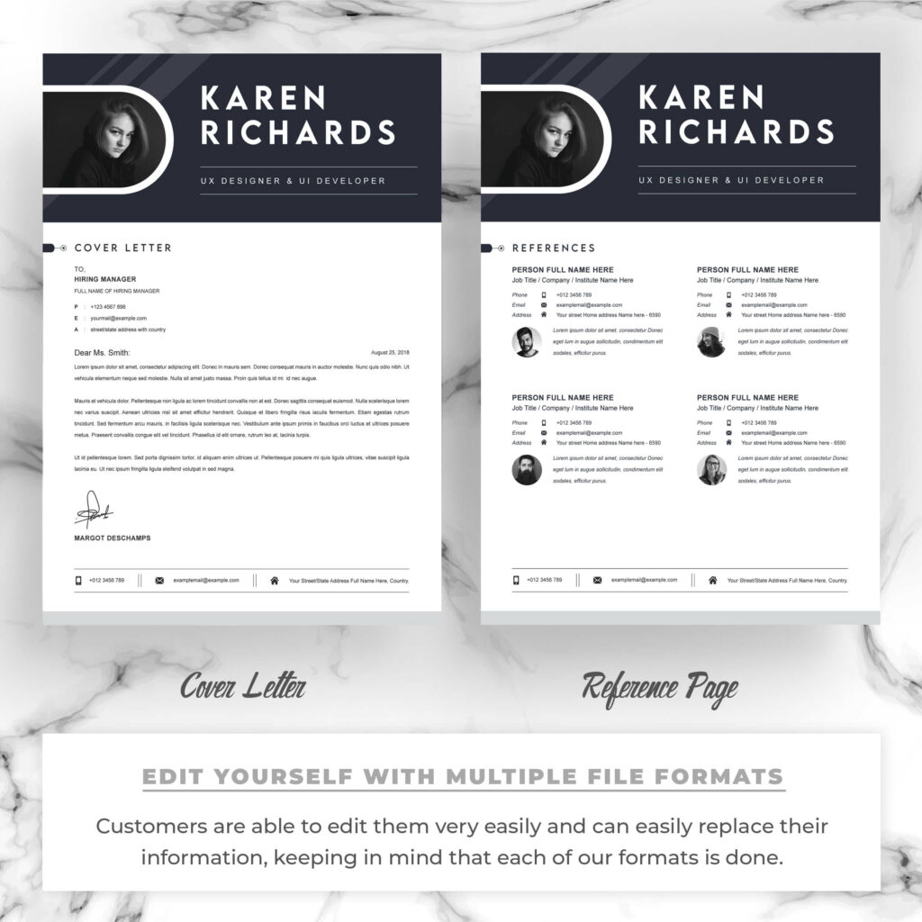 Professional and Clean Resume Template | Resume Word Template ...