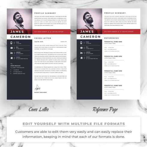 Professional CV or Resume Template | Modern Resume Template - MasterBundles