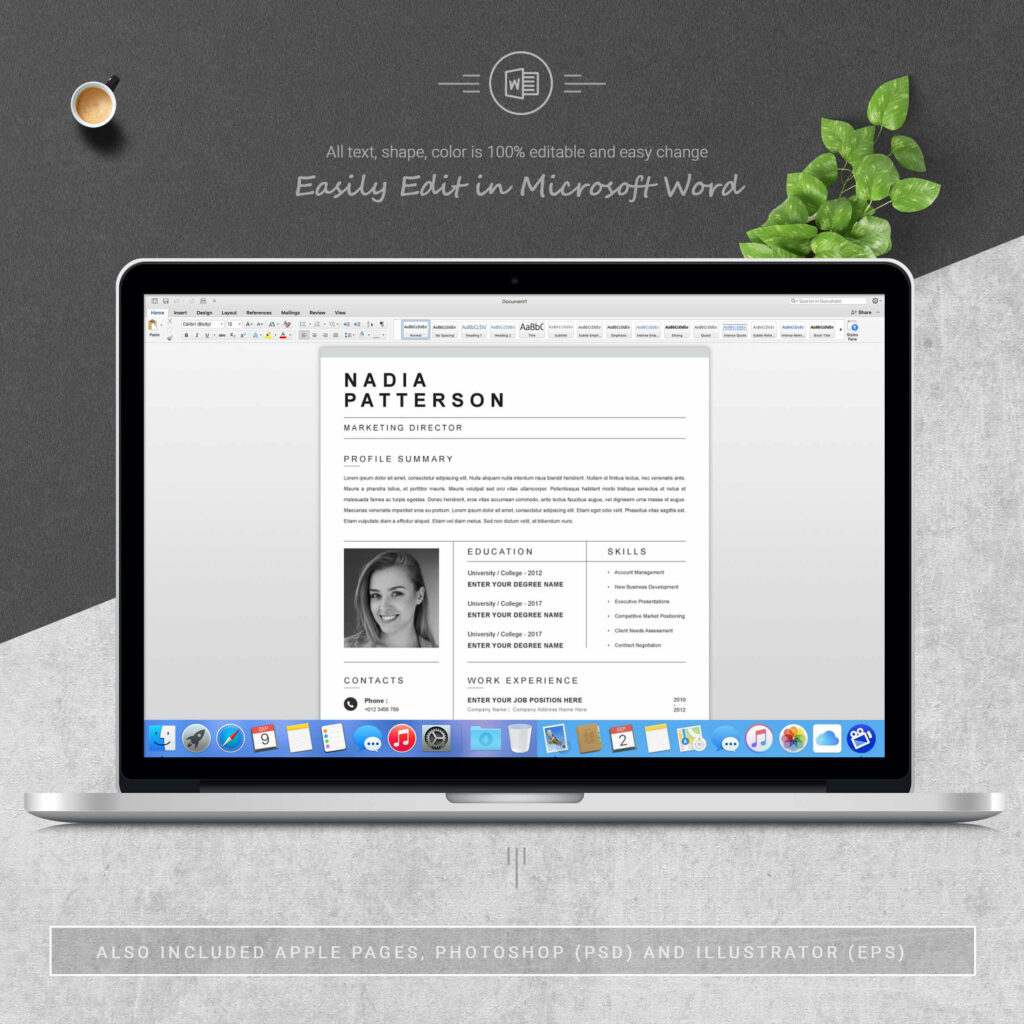 Marketing Director CV Template | Professional Resume | CV Template ...
