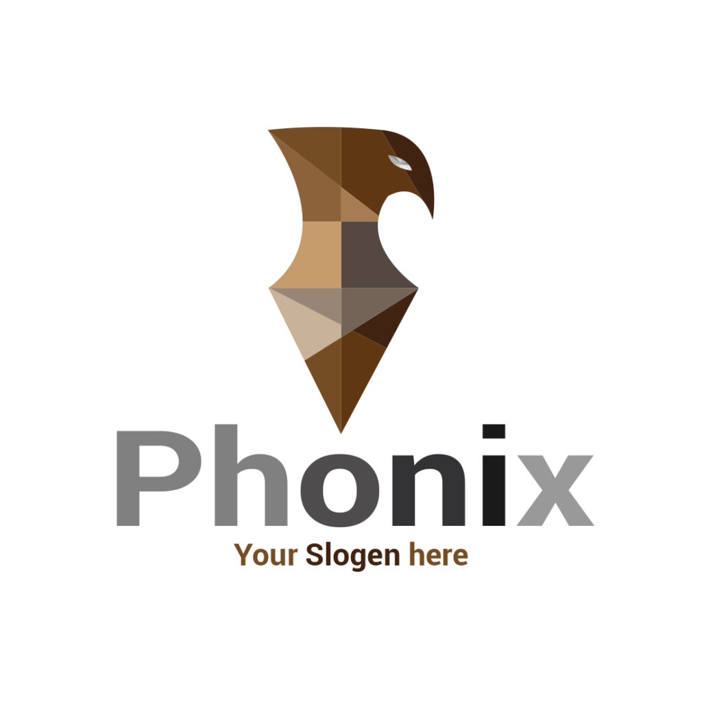 Phonix geometric logo design - MasterBundles
