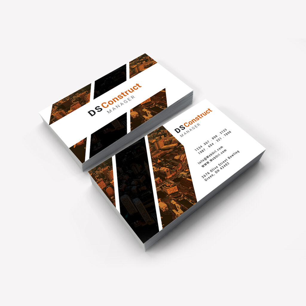 Construction business card design - MasterBundles