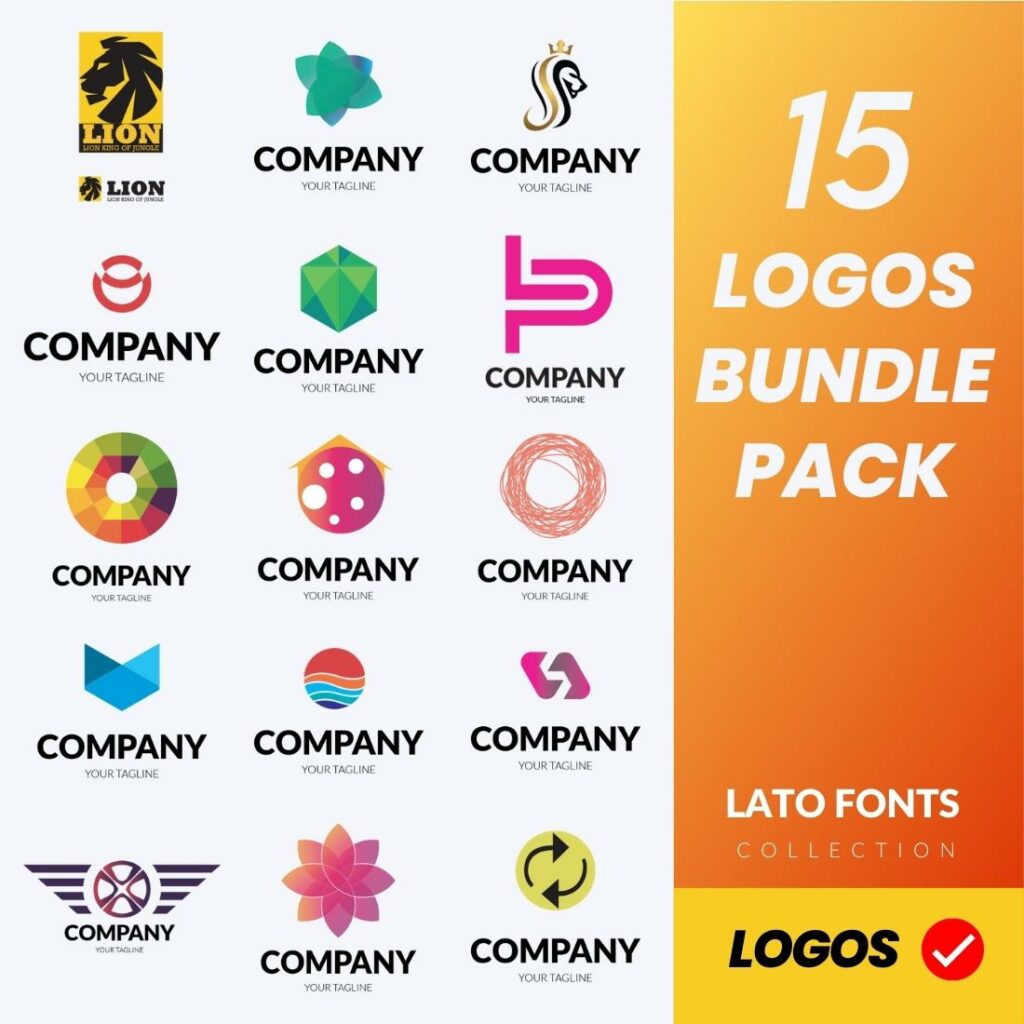 Business Logo Collection-(15-Logos bundle pack) Only-$16 - MasterBundles