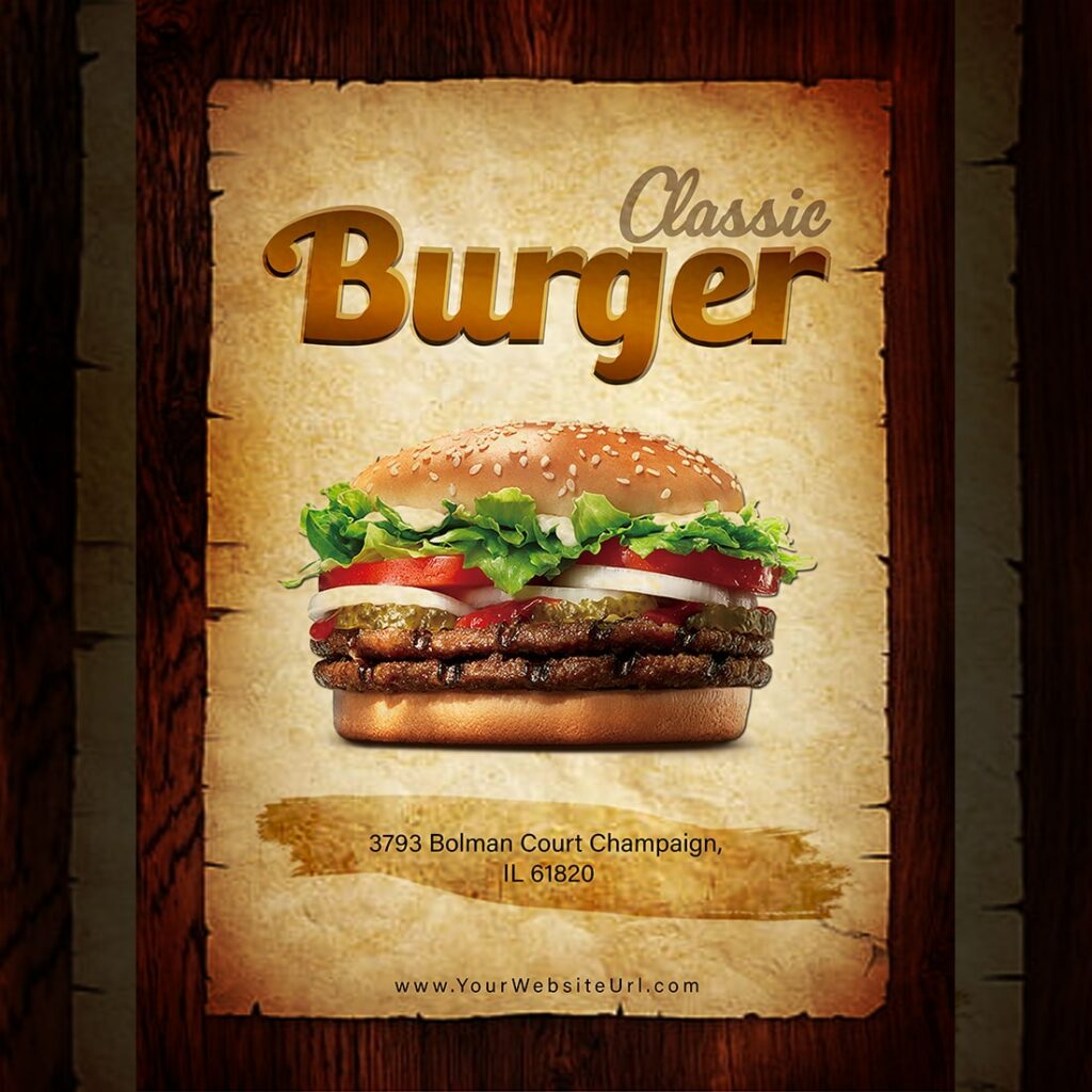 burger poster design - MasterBundles