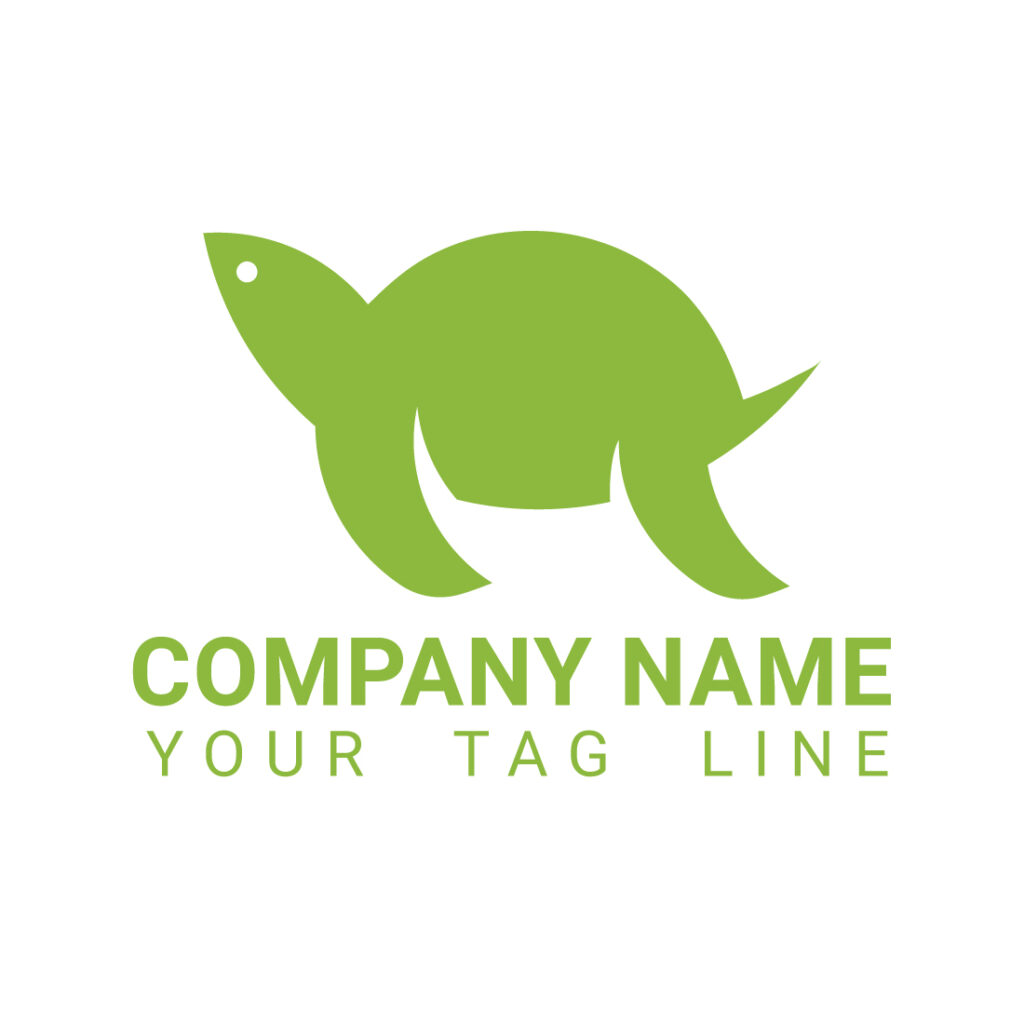 Flat turtle vector logo design - MasterBundles