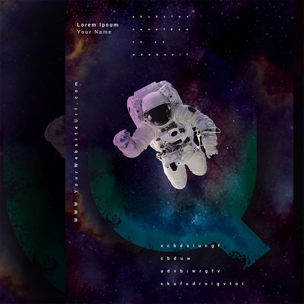 Abstract Space poster/flyer design - MasterBundles