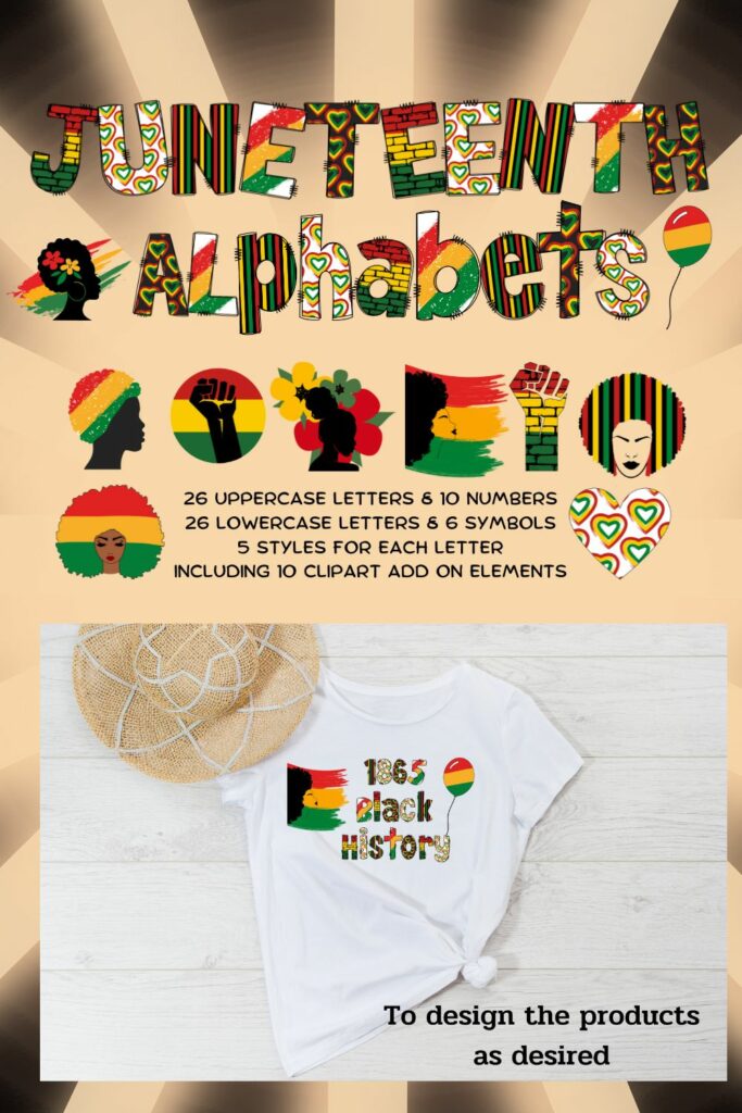 Juneteenth PNG Sublimation Alphaset - MasterBundles
