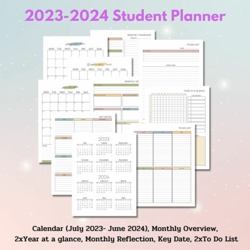 2023-2024 Student Planner - Canva Template - MasterBundles