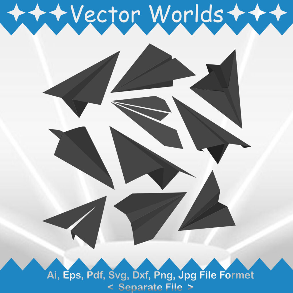 Paper Airplane SVG Vector Design. - MasterBundles
