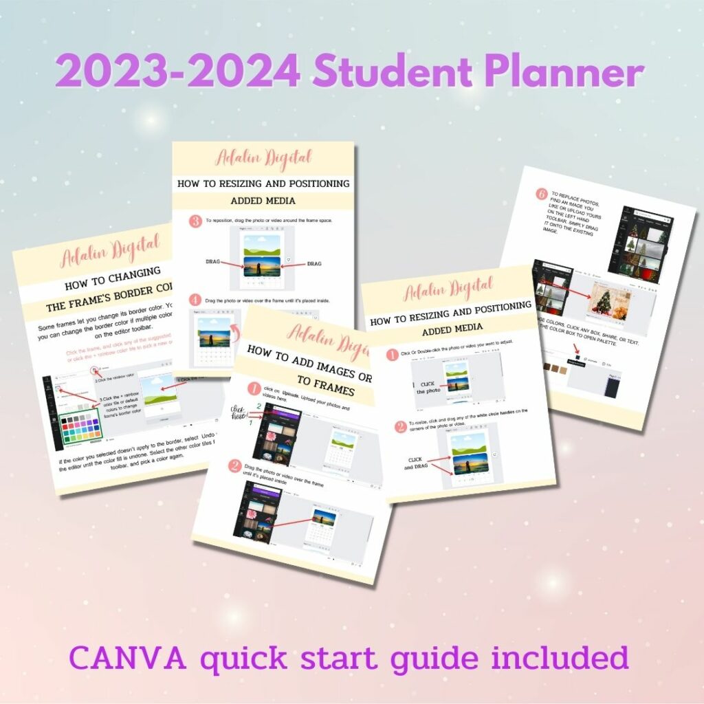 2023-2024 Student Planner - Canva Template - MasterBundles
