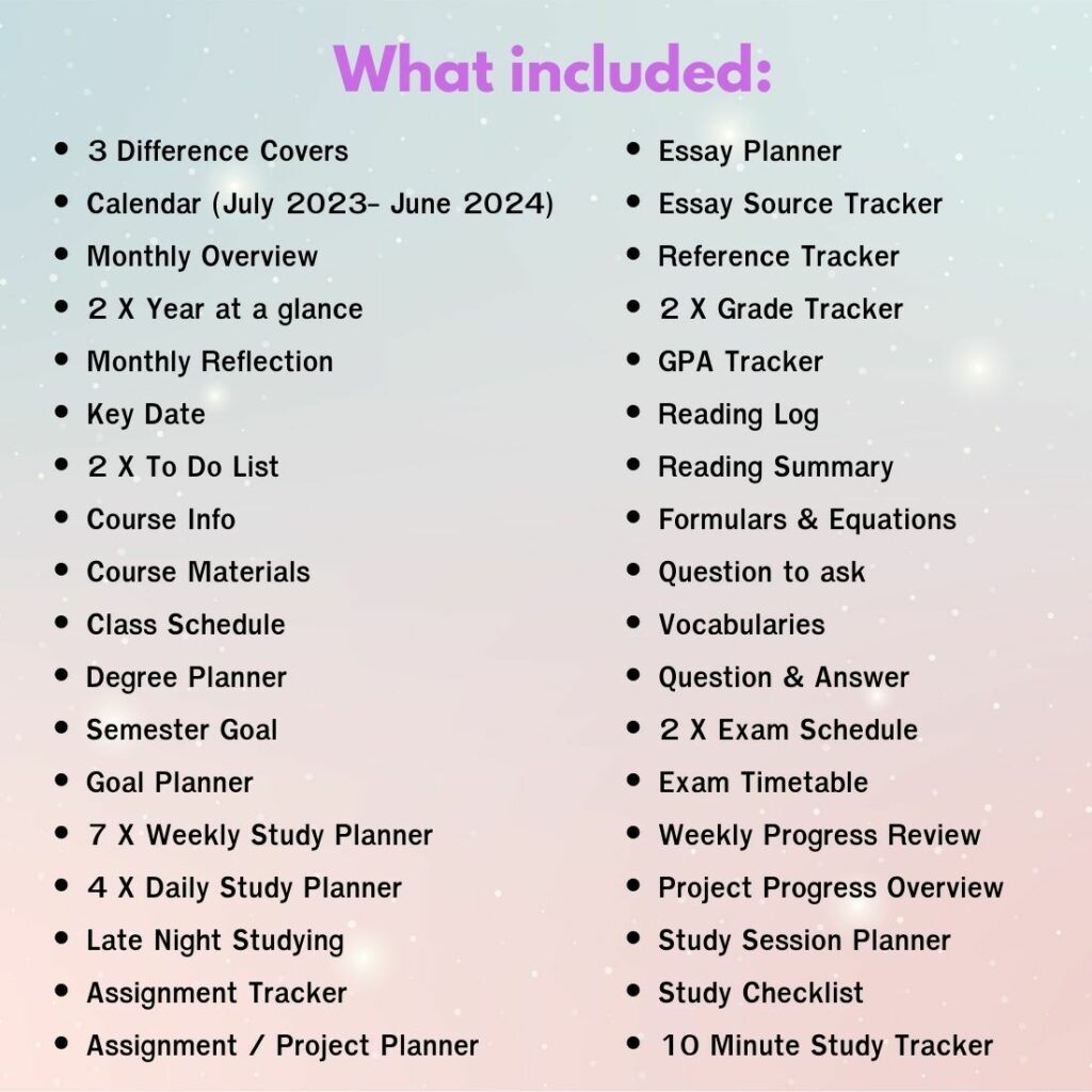 2023-2024 Student Planner - Canva Template - MasterBundles