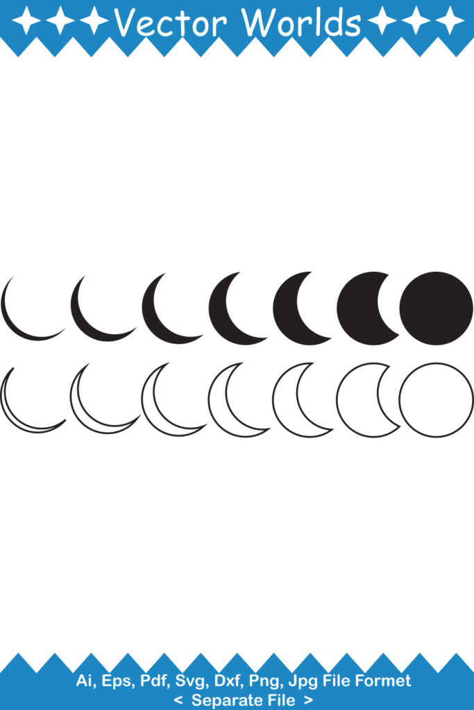 Moon Phases SVG Vector Design. - MasterBundles