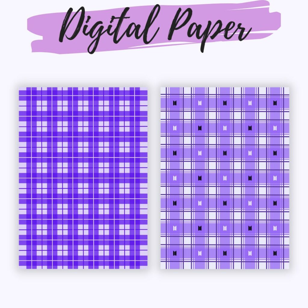 Aesthetic Purple Digital Paper - KPOP Edition - BTS Inspiration ...