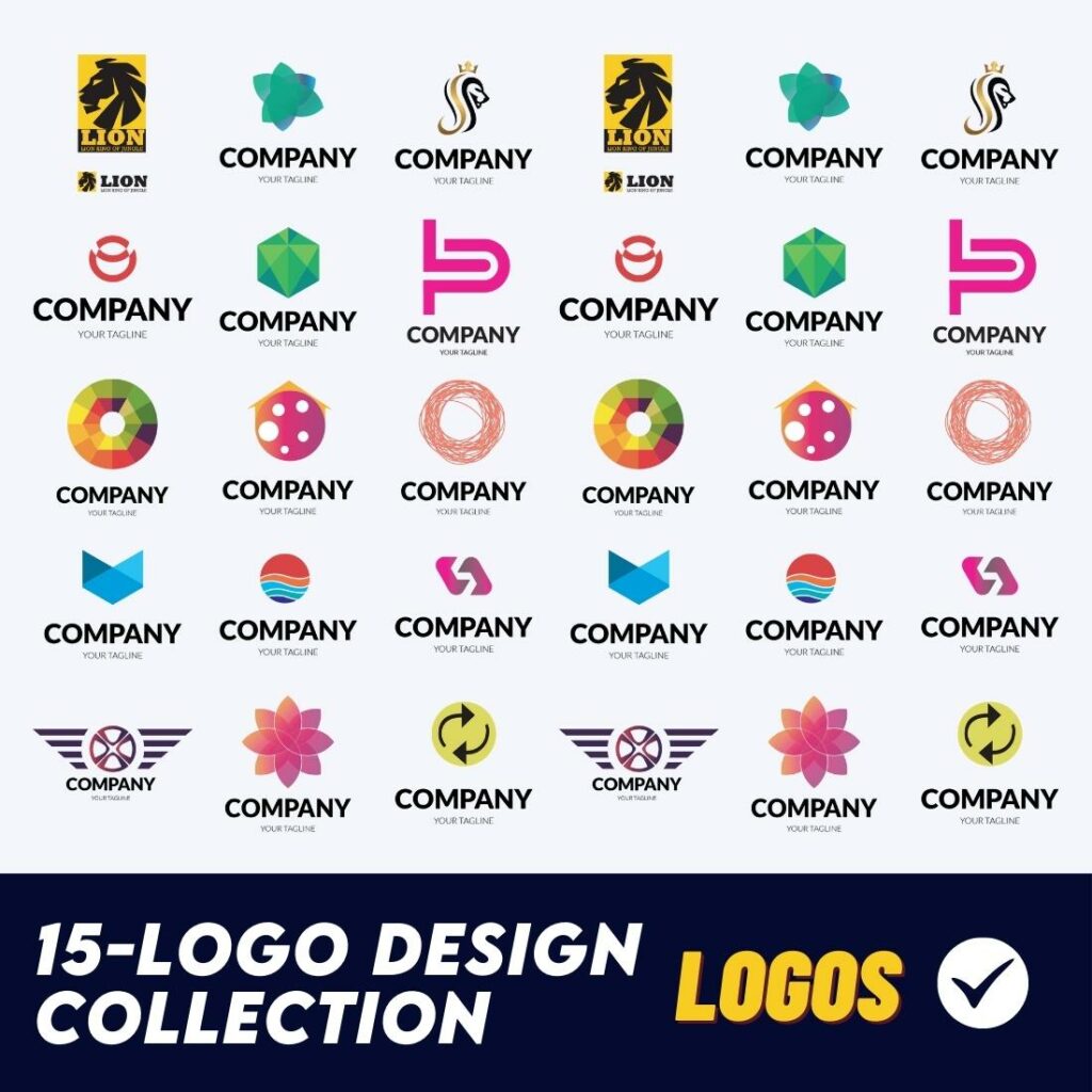 Business Logo Collection-(15-Logos bundle pack) Only-$16 - MasterBundles