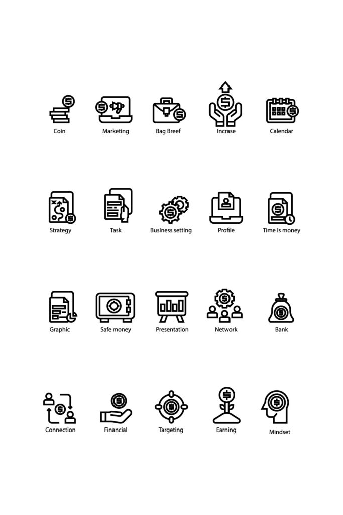 economy icon logo vector - MasterBundles