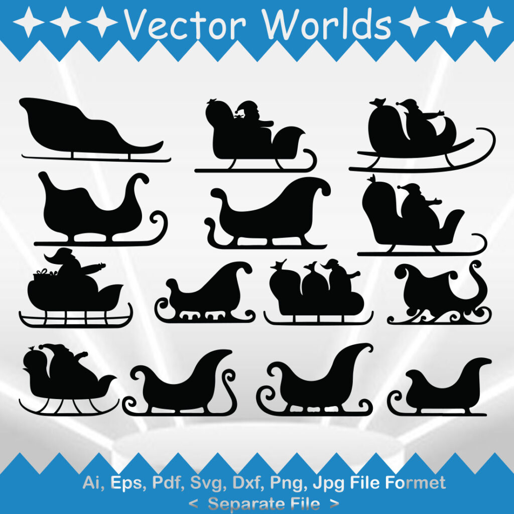 Sleigh SVG Vector Design. - MasterBundles