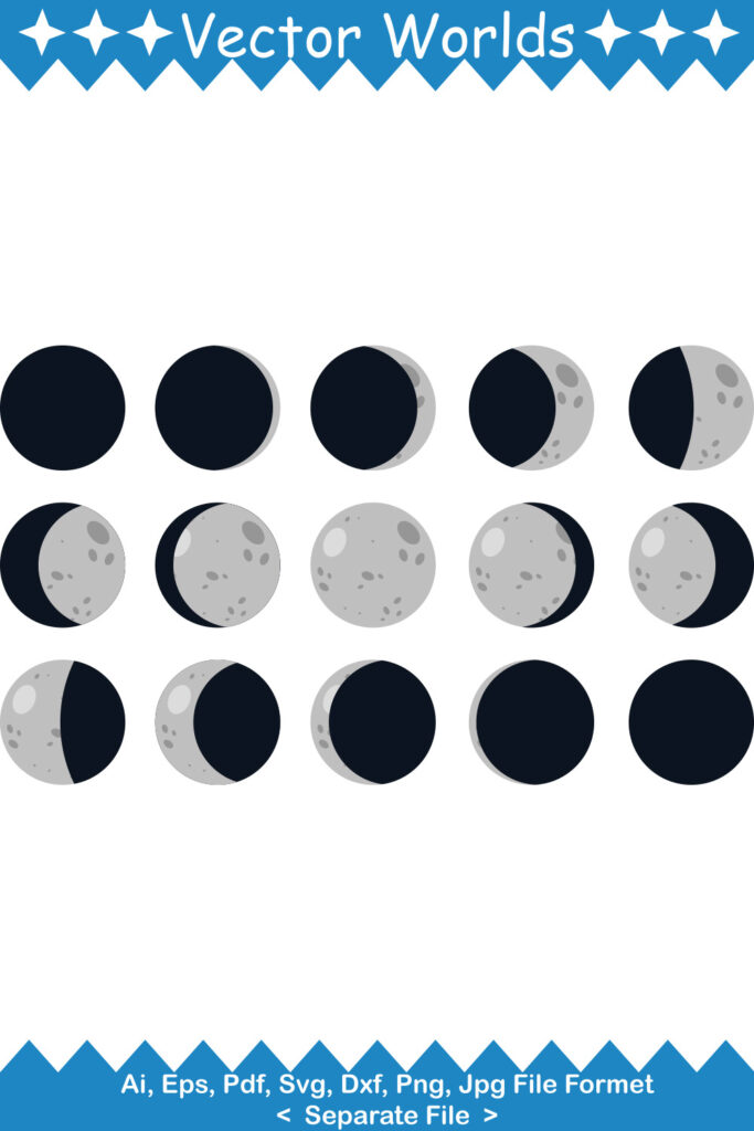 Moon Phases SVG Vector Design. - MasterBundles