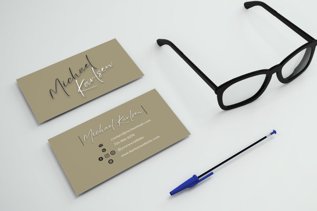 Simple Clean Business Card Design - MasterBundles