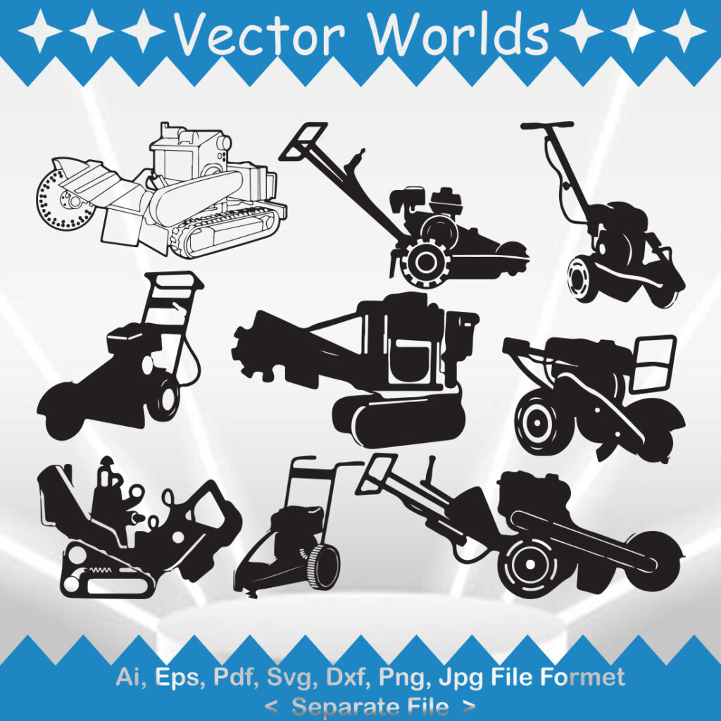 Stump Grinder SVG Vector Design. - MasterBundles