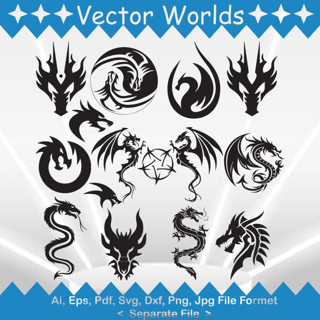 The Dragon Symbol SVG Vector Design. - MasterBundles