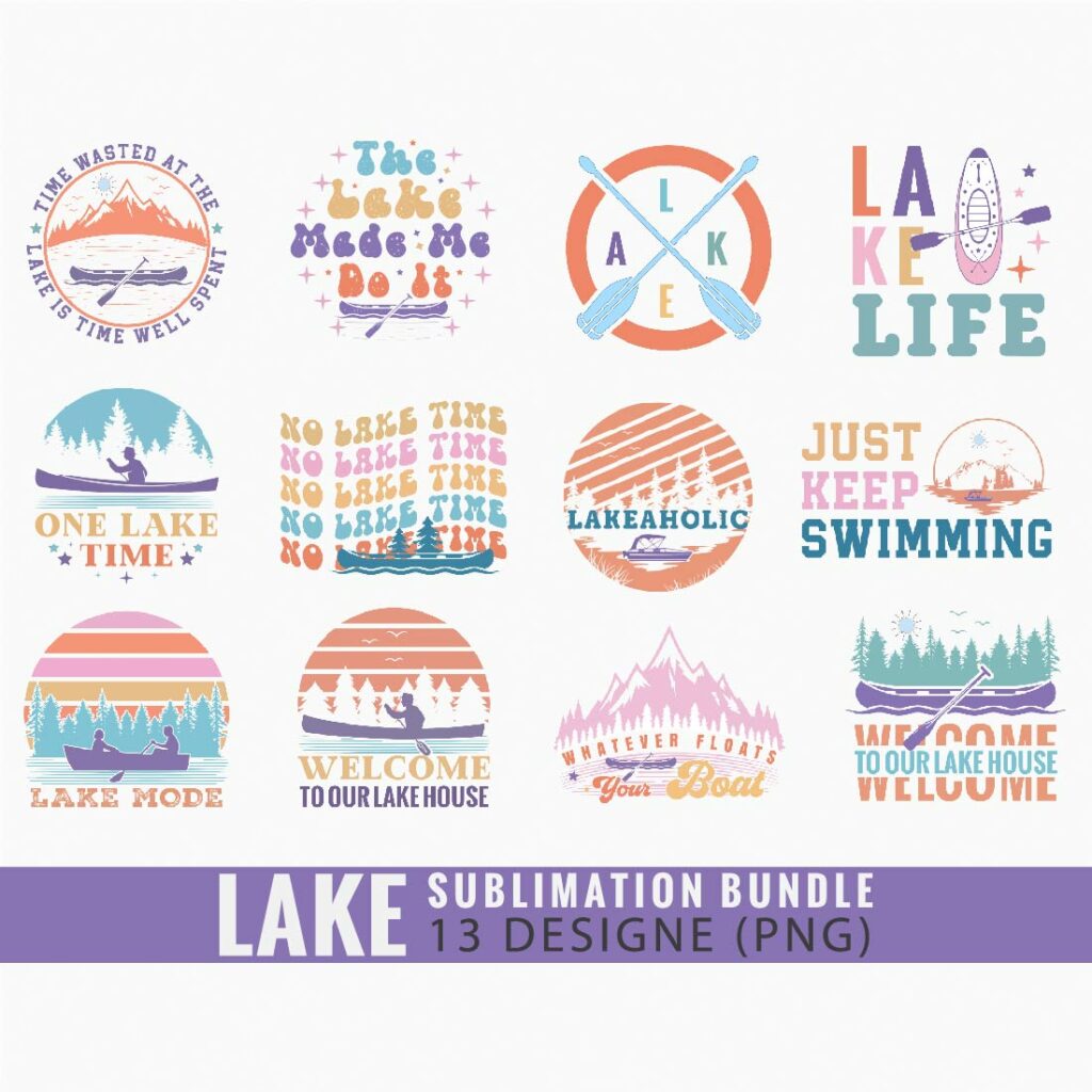 Summer Lake Sublimation Design Bundle - MasterBundles