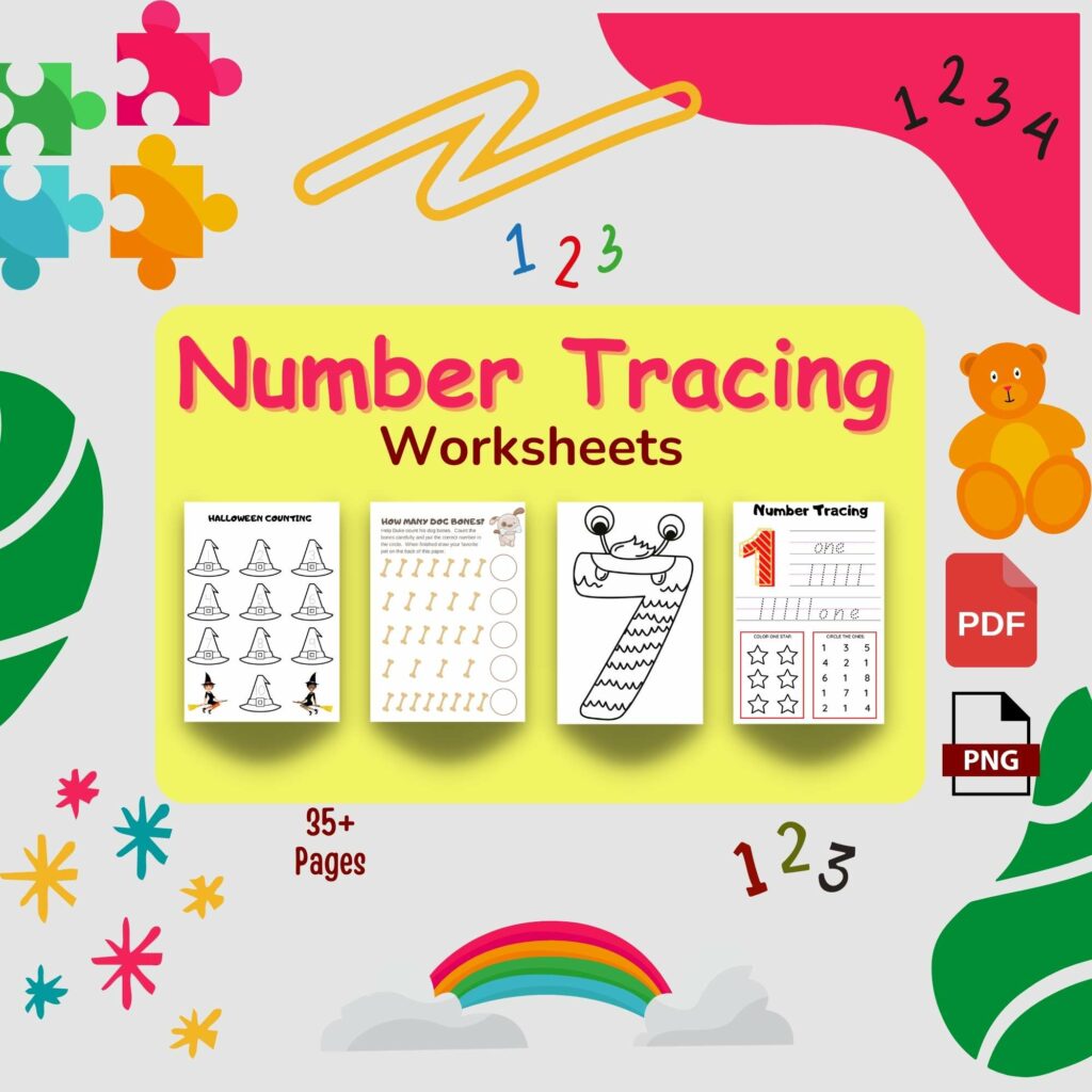 Kindergarten Math Number Sense Activities Writing Numbers 1-10 Practice ...