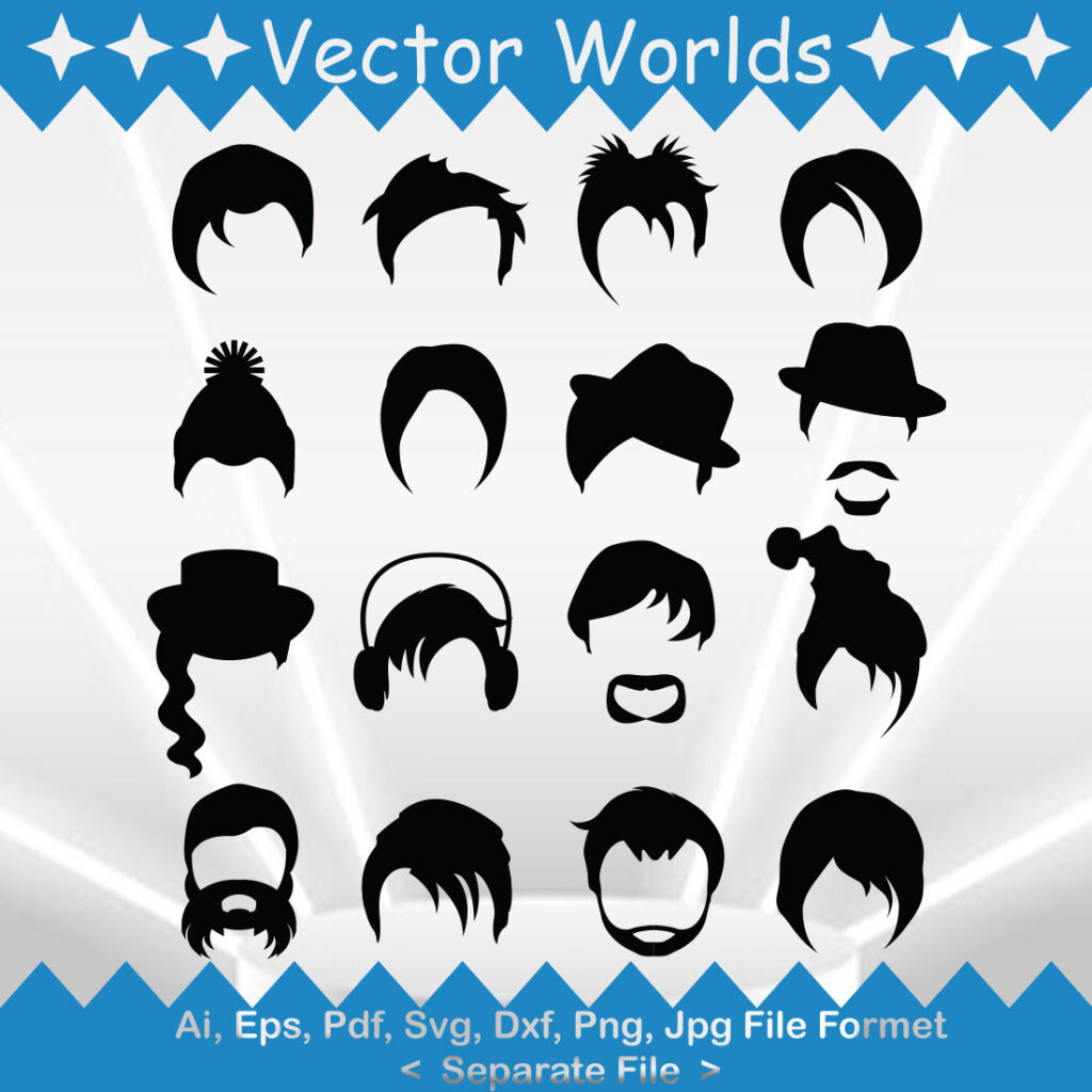 Hairstyle SVG Vector Design. - MasterBundles