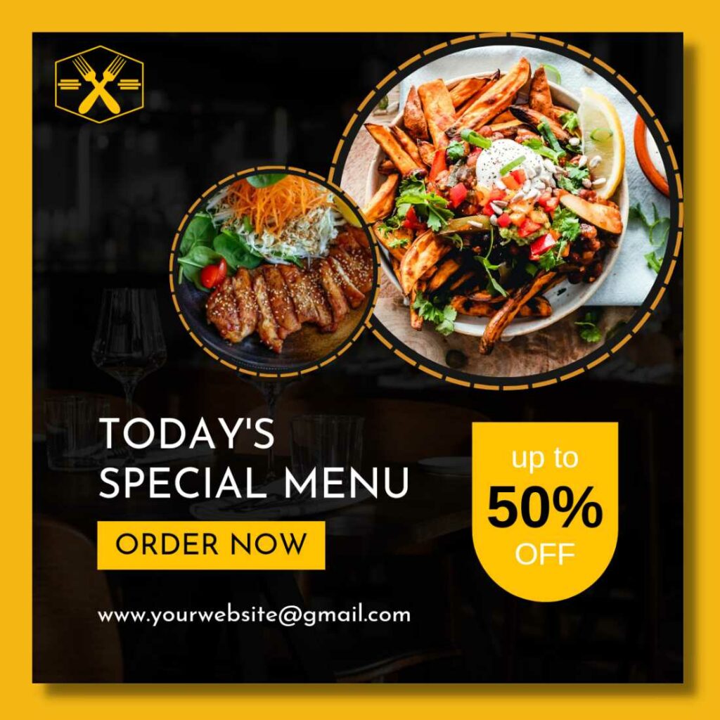 3 Food Restaurant social media post design - MasterBundles
