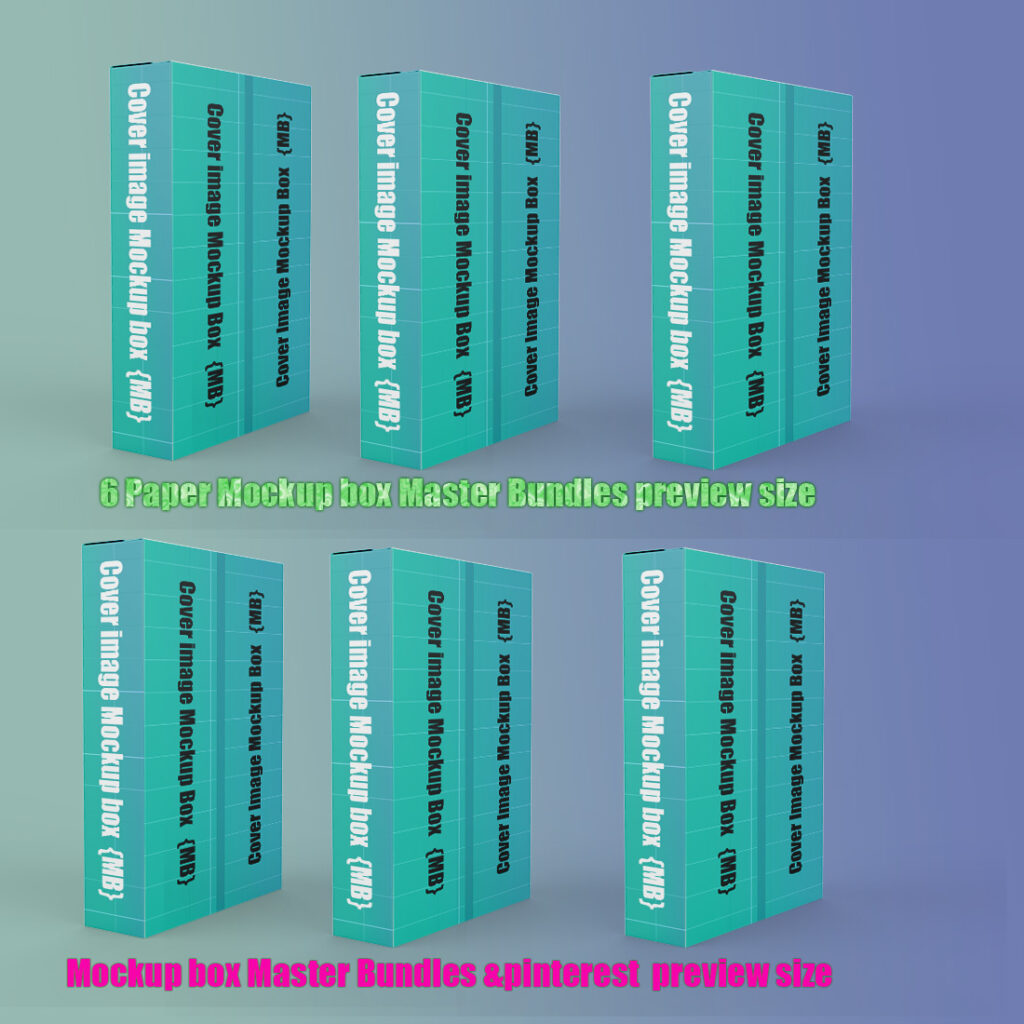 6 Paper Mockup box Master Bundles preview size - MasterBundles