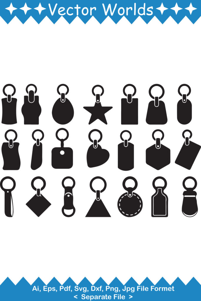 Leather Keychain SVG Vector Design. - MasterBundles