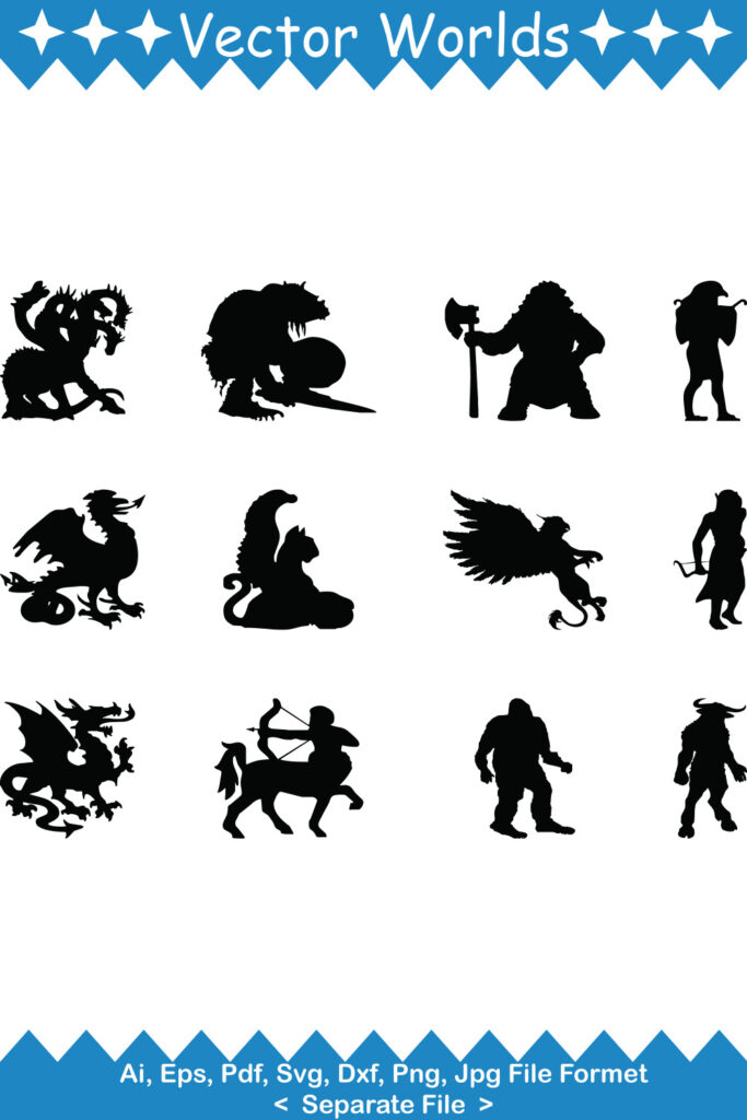 Mythological Creatures Symbol SVG Vector Design. - MasterBundles