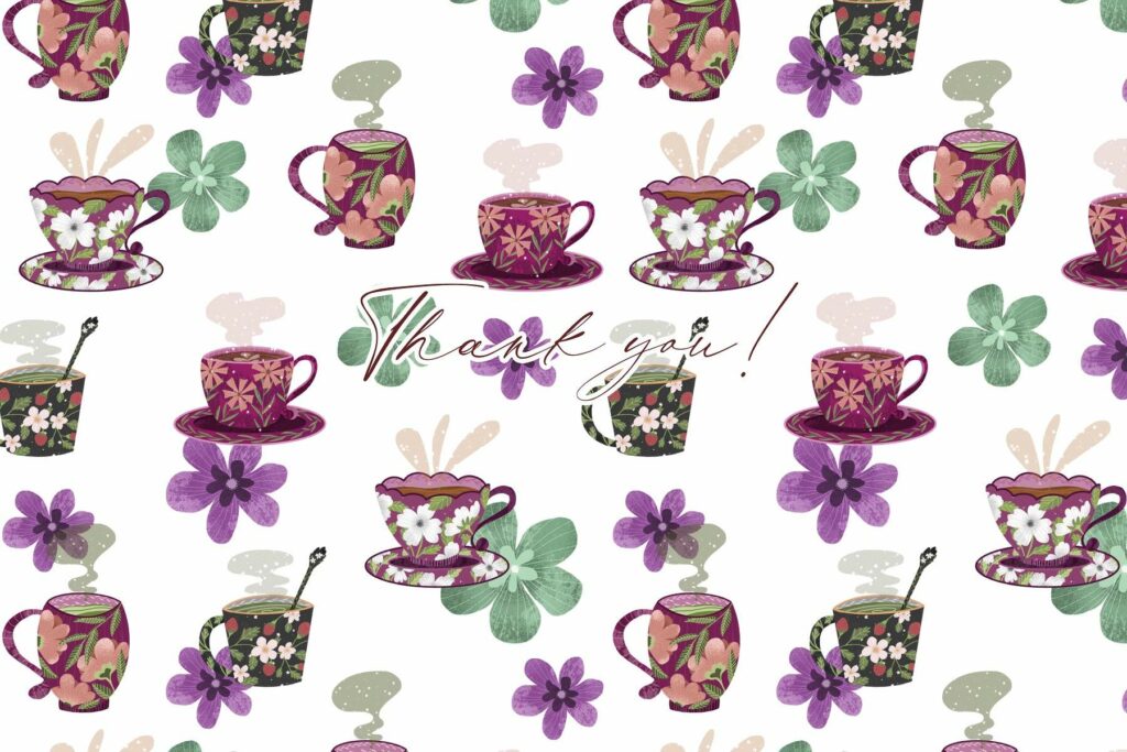 Teacup digital papers - MasterBundles