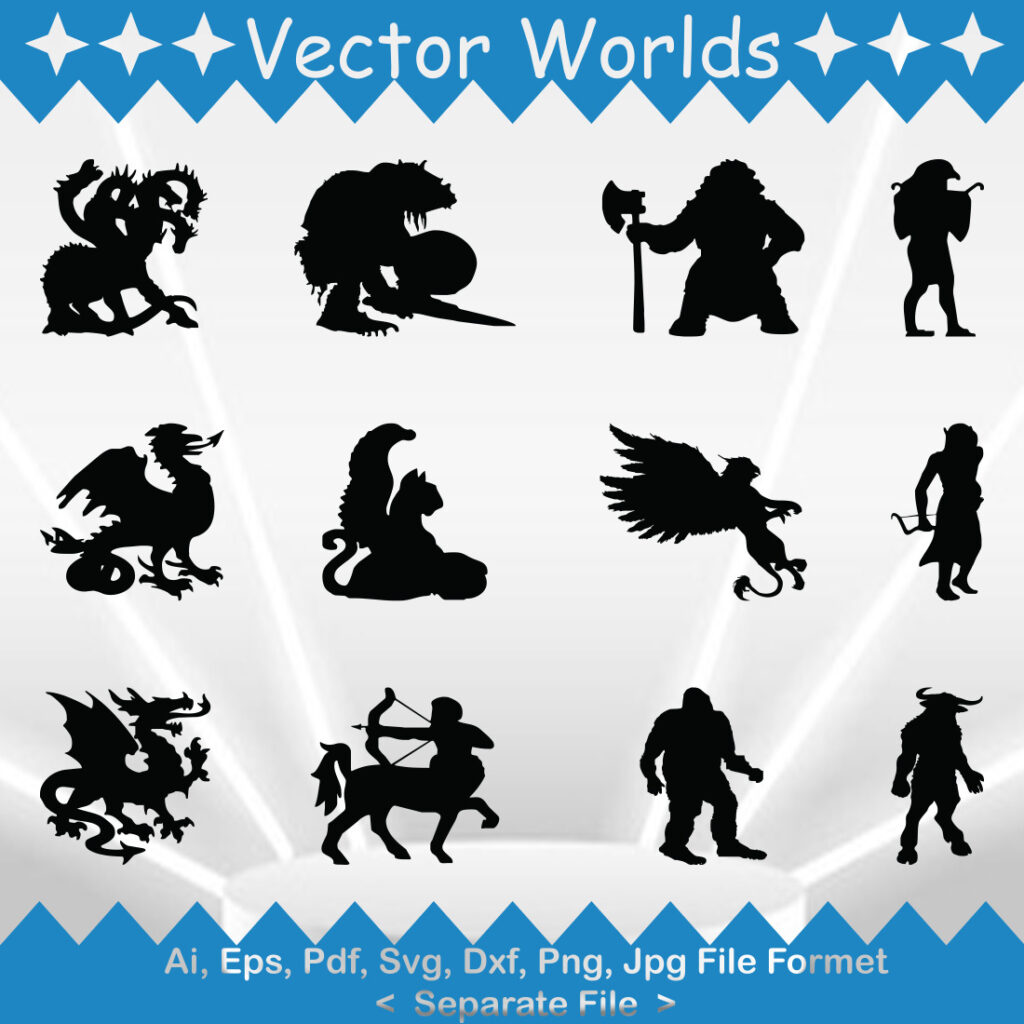 Mythological Creatures Symbol SVG Vector Design. - MasterBundles