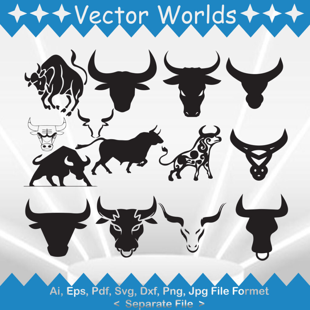 The Bull Symbol SVG Vector Design. - MasterBundles