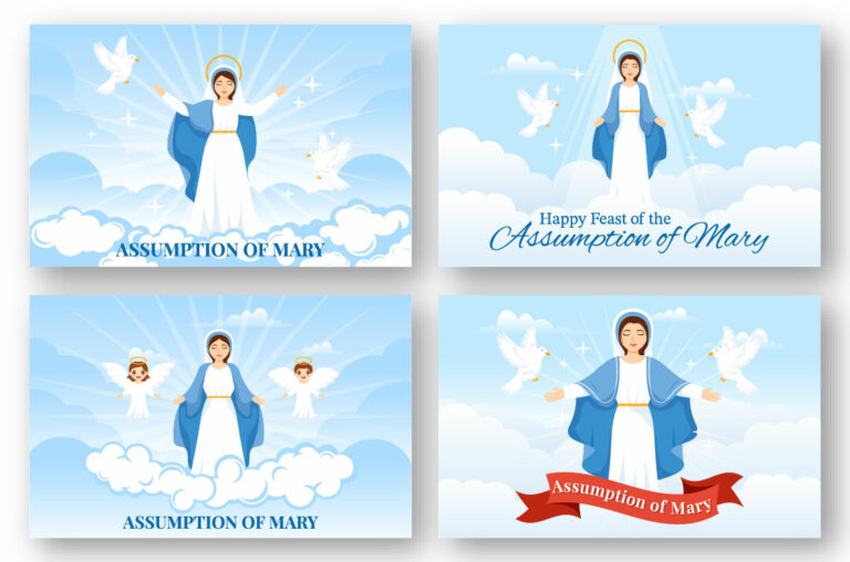 13 Assumption of Mary Illustration - MasterBundles