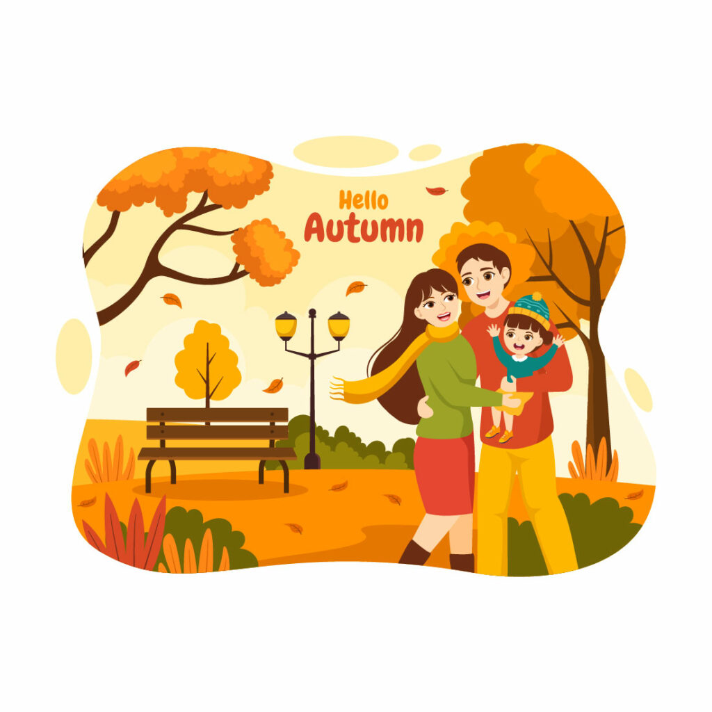21 Panoramic Autumn Vector Illustration - MasterBundles