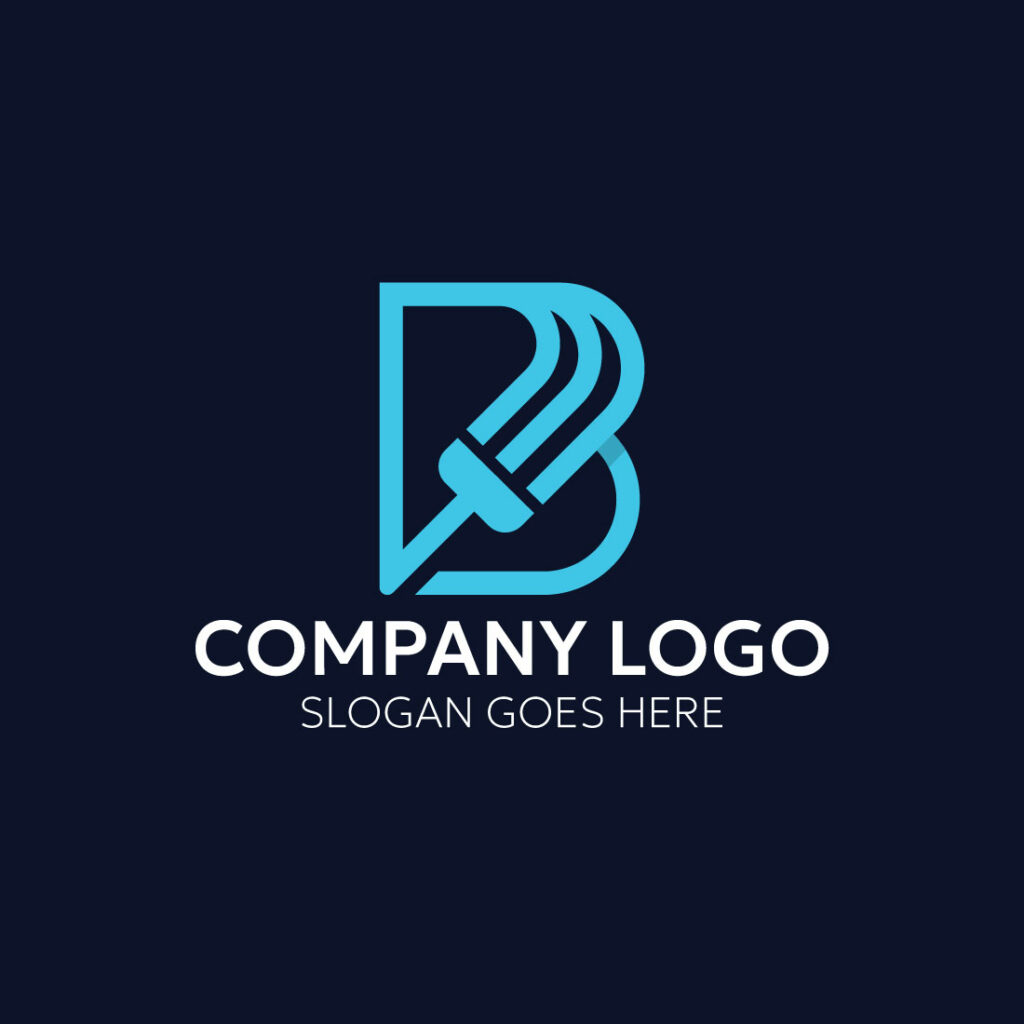 Letter B Paint Logo design vector template - MasterBundles