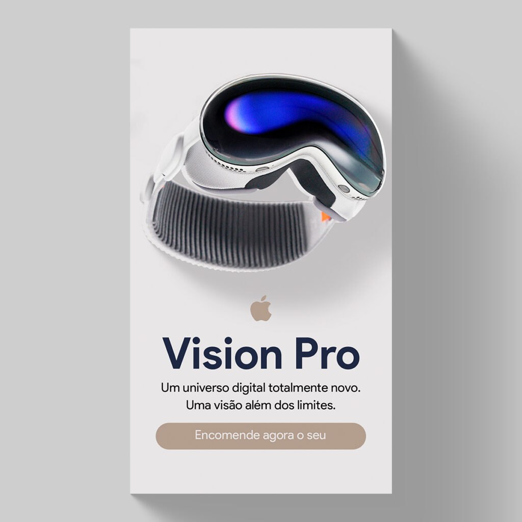 Vision Pro Apple PSD File Social Media Design Post Template - MasterBundles