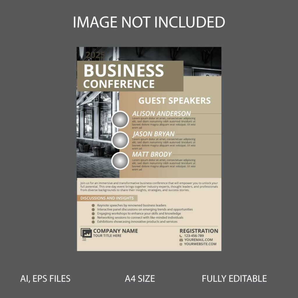 Business conference flyer design template - MasterBundles