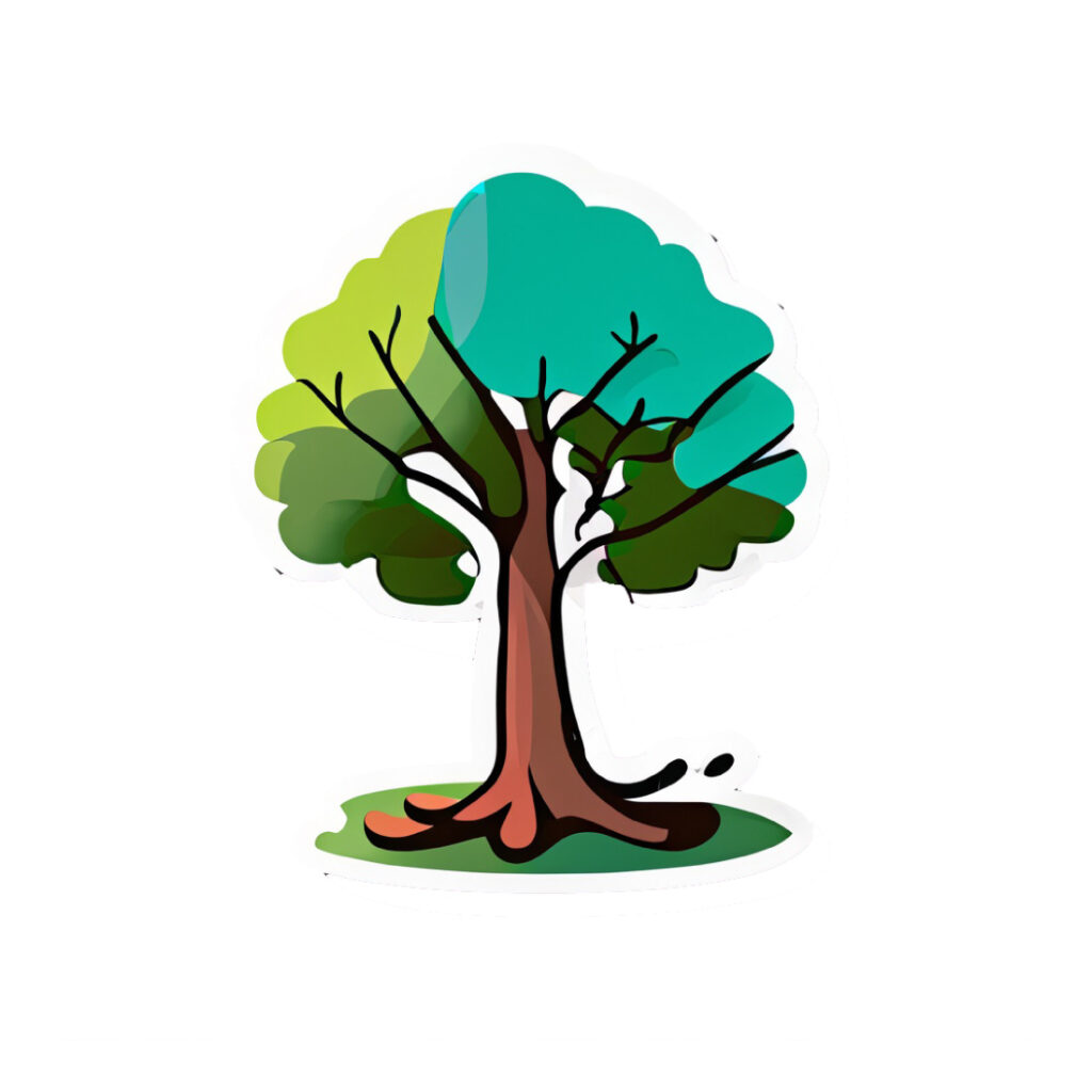 16pcs Tree Sticker Set Design and Illustration - MasterBundles