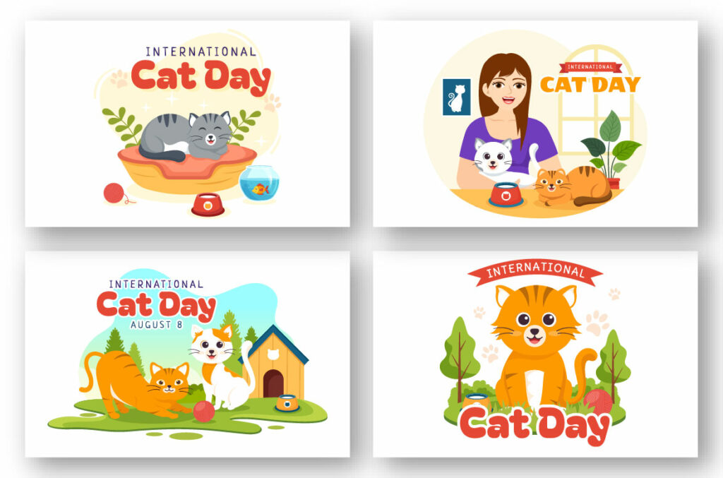 16 International Cat Day Illustration - MasterBundles