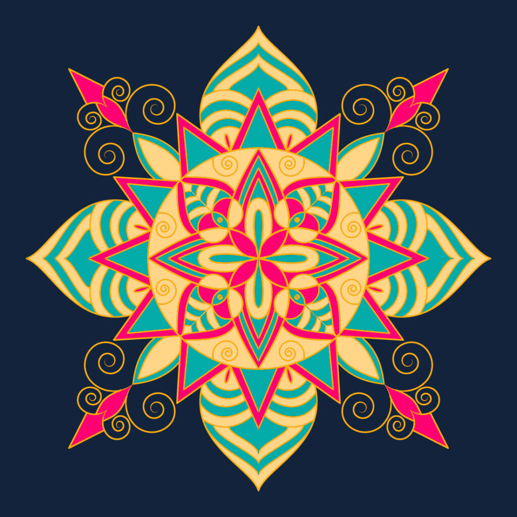 Colour Mandala Art Design Template SVG, Ai, EPS, PDF, JPG, PNG File ...