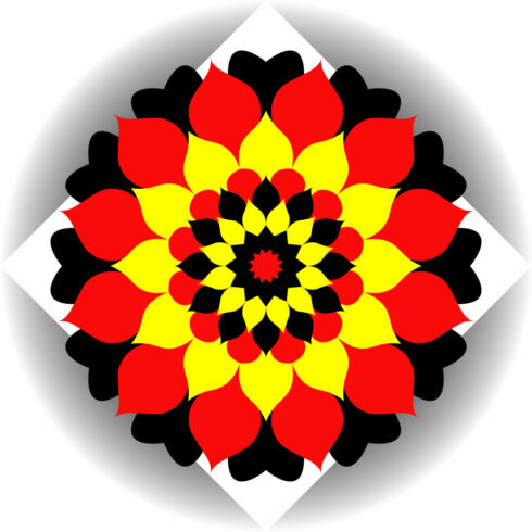 Colouring Vector Mandala Design Template SVG, Ai, EPS, PDF, JPG, PNG ...