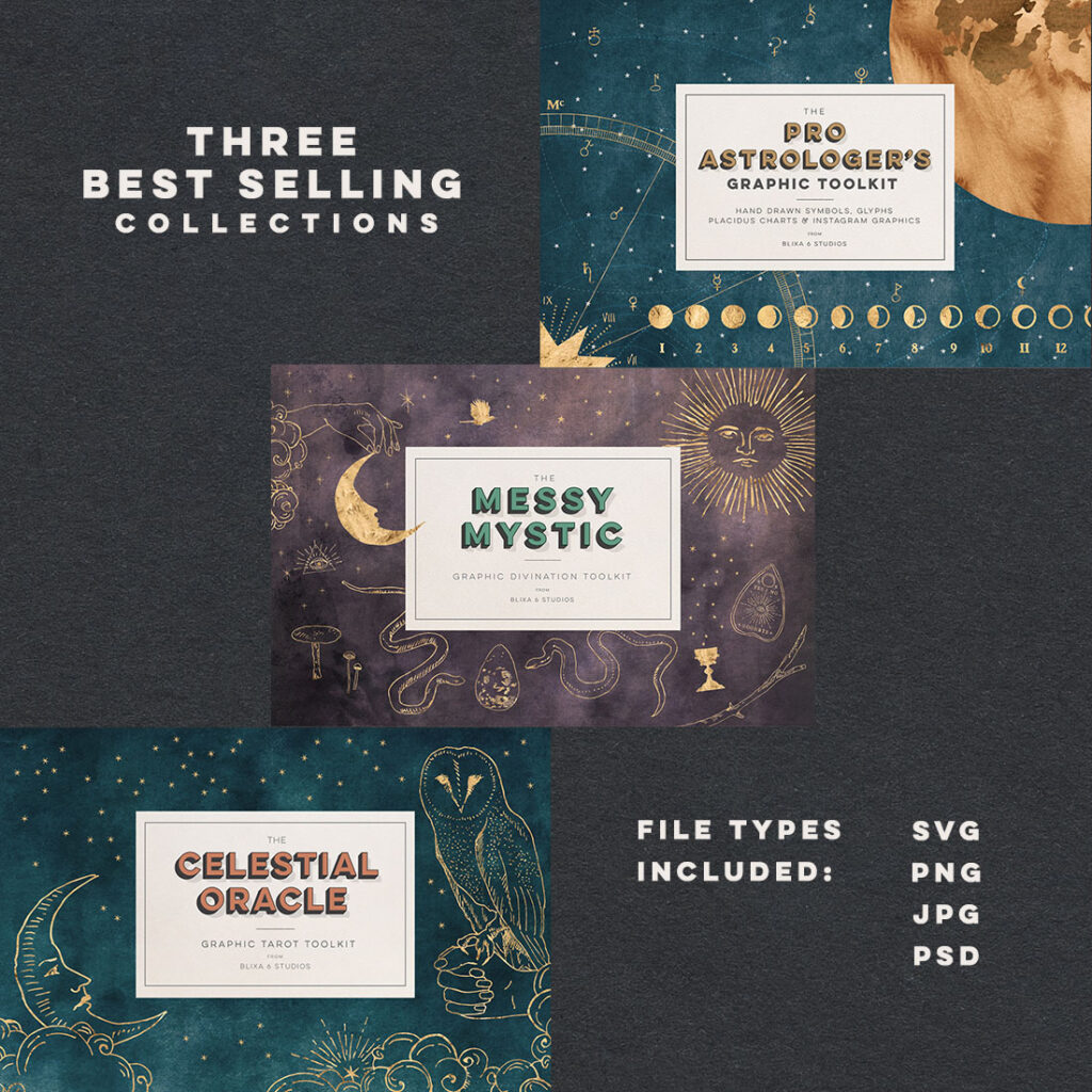 The Cosmic Creator: Astrology Magic & Tarot Vector Power Bundle ...