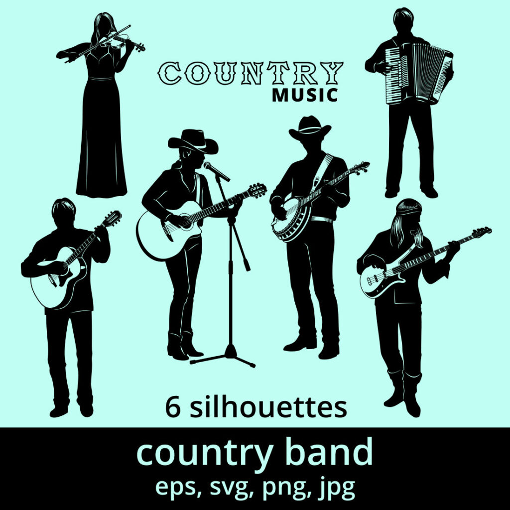 Country Band Silhouettes SVG - MasterBundles