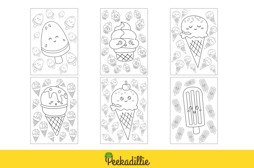 Cute Ice Cream Dessert Flavor Snack Cone Scoop Fruit Chocolate ...