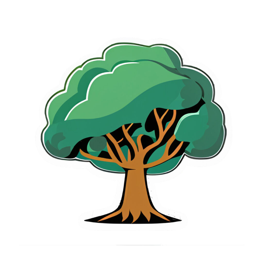 16pcs Tree Sticker Set Design and Illustration - MasterBundles